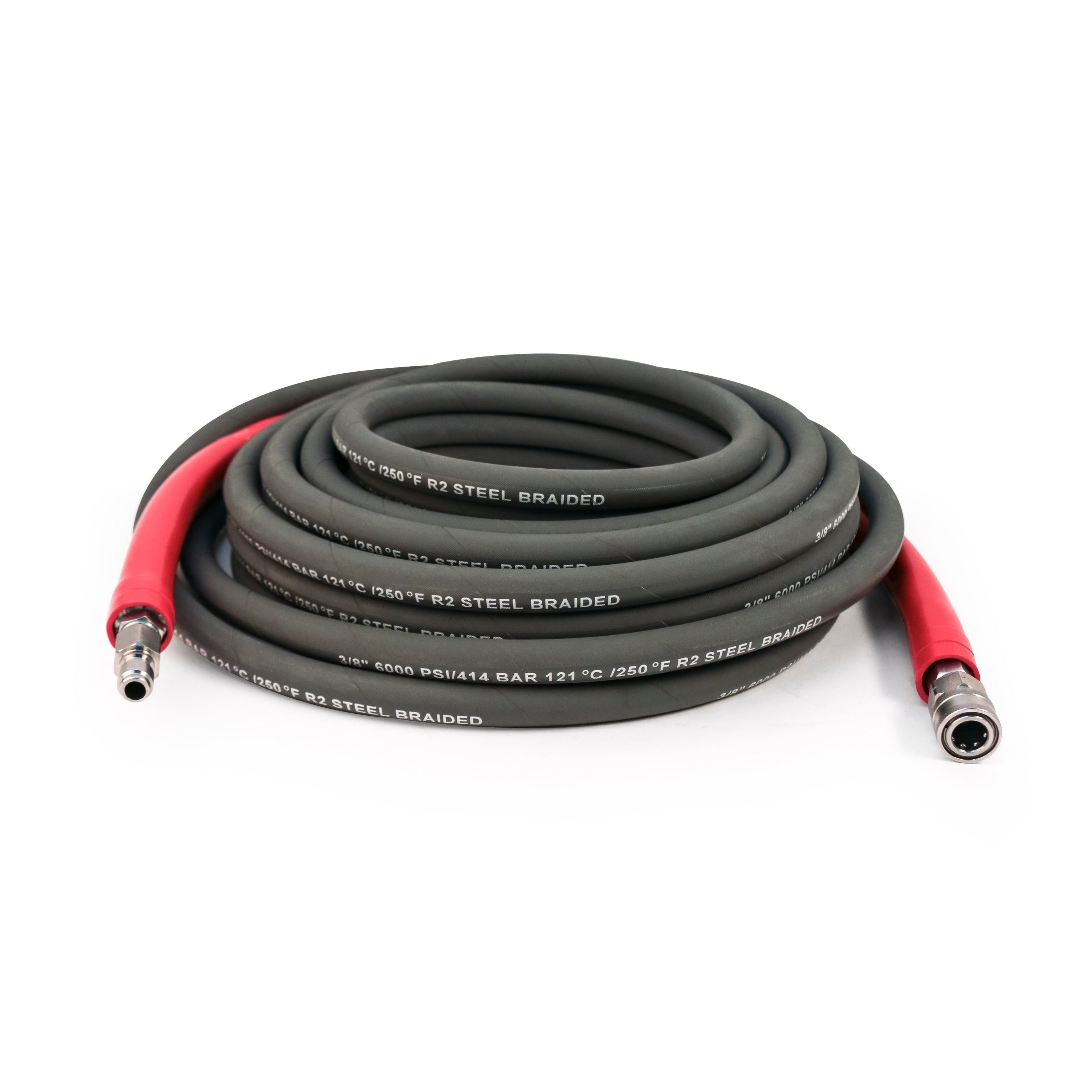 Lightweight 2-Wire Pressure Washer Hose - Gray - 3/8" ID, 6000 PSI ...