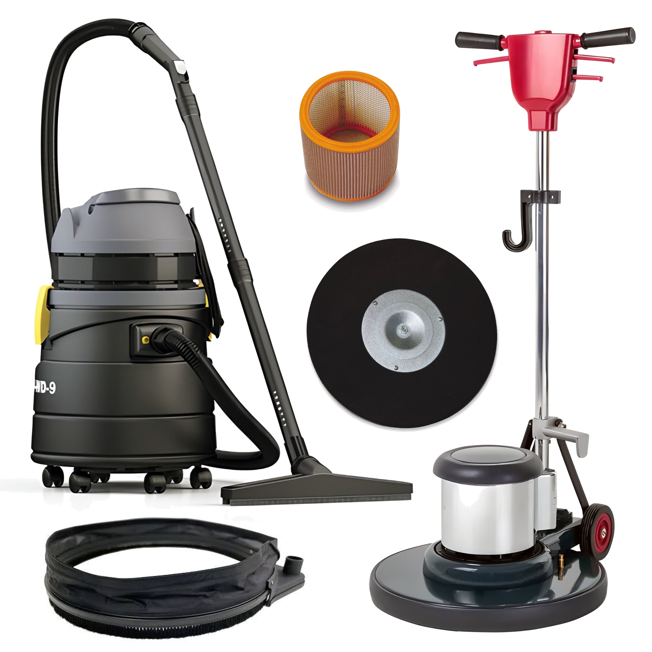 Wood Sanding Package - 20" Buffer, Sanding Driver, Dust Skirt, HEPA Va ...