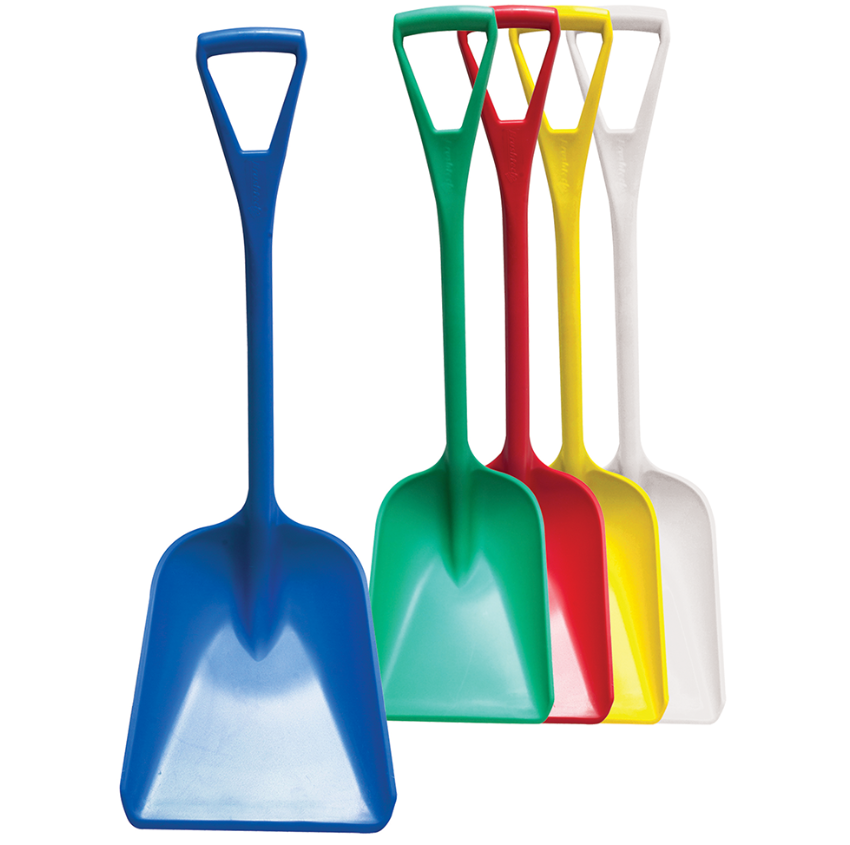 Color Coded Sanitary Shovels, 36" or 42", FDA Compliant, 5 Available C ...