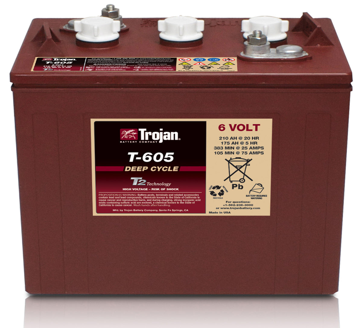 Tennant 1227180, 6V 210AH Wet Battery — SweepScrub.com
