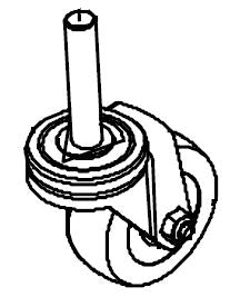 Tennant 1234625 Swivel Caster, 2" Caster Swivel — SweepScrub.com