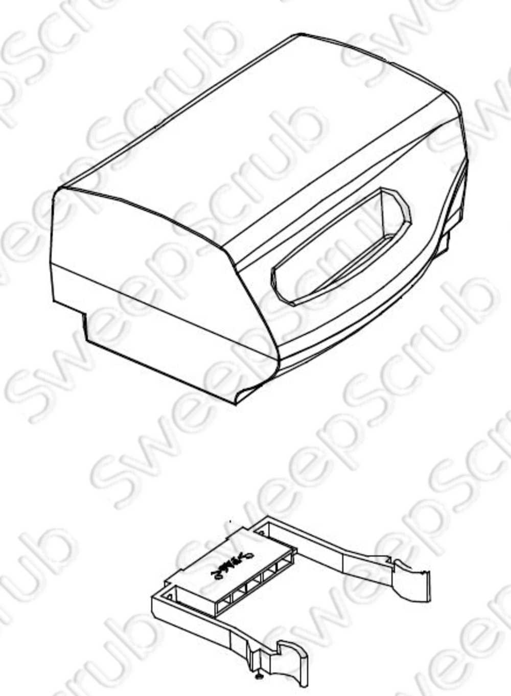 Tennant 1232544 | Left side battery pack. Fits Tennant I-Mop XL ...